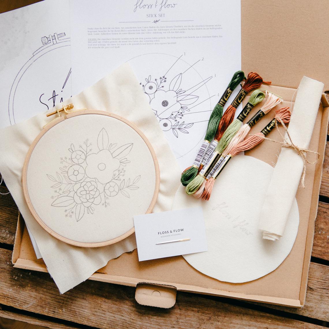 Zarte Linien und Pflanzenstickerei - Interview mit floss & flow