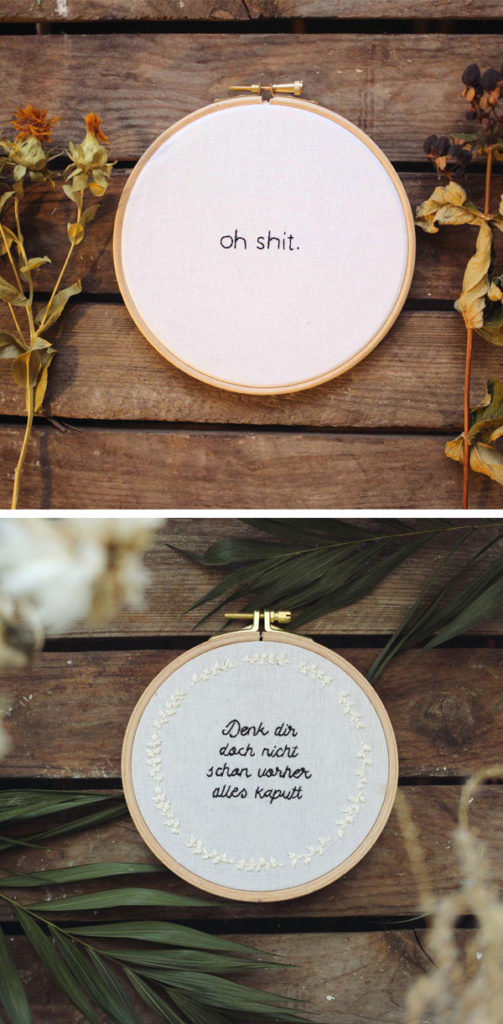 Zarte Linien und Pflanzenstickerei - Interview mit floss & flow